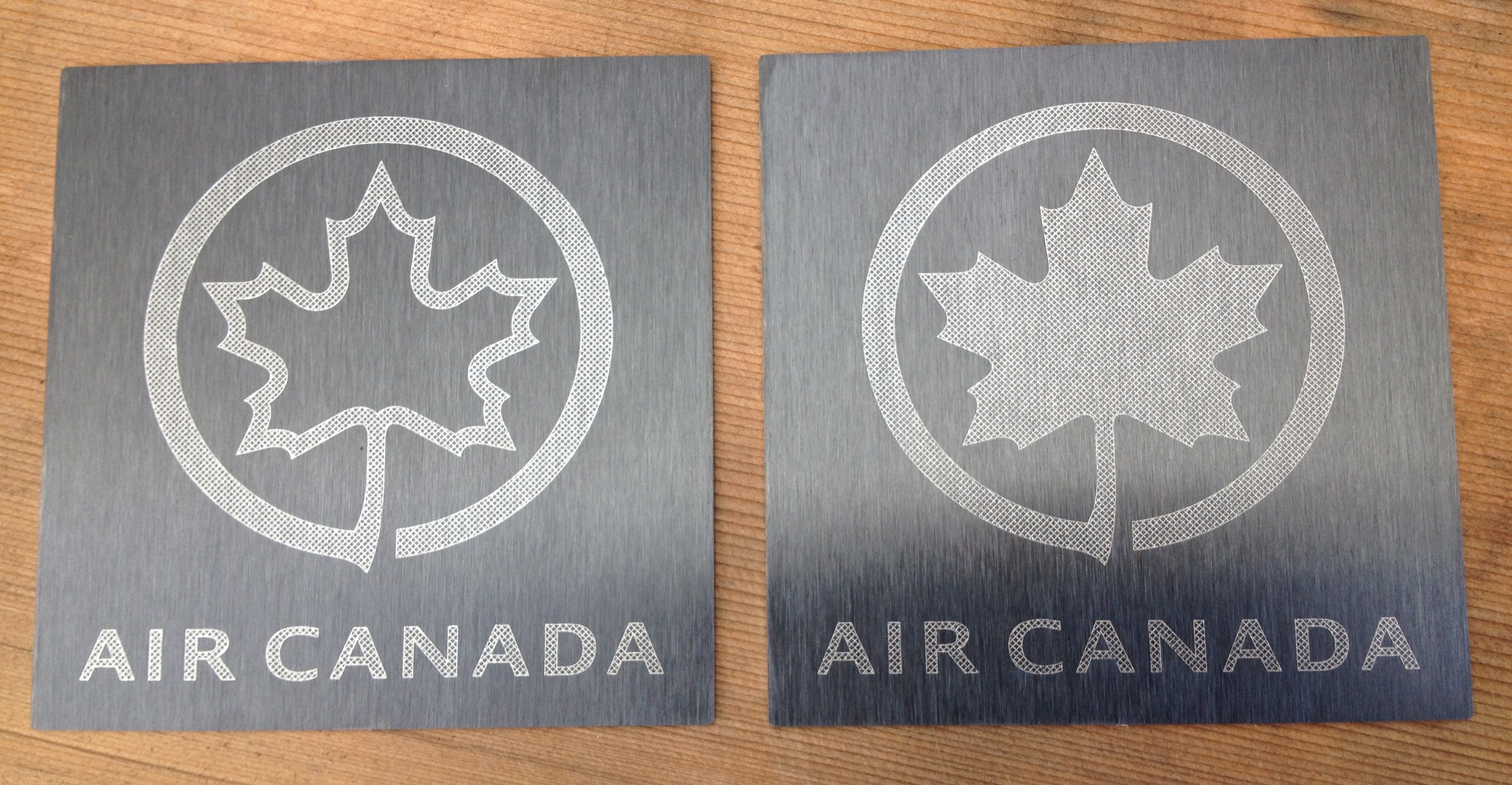 Laser Etched Black Rimex for Air Canada - Lasercell